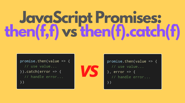 JavaScript Promises Then f f Vs Then f catch f 